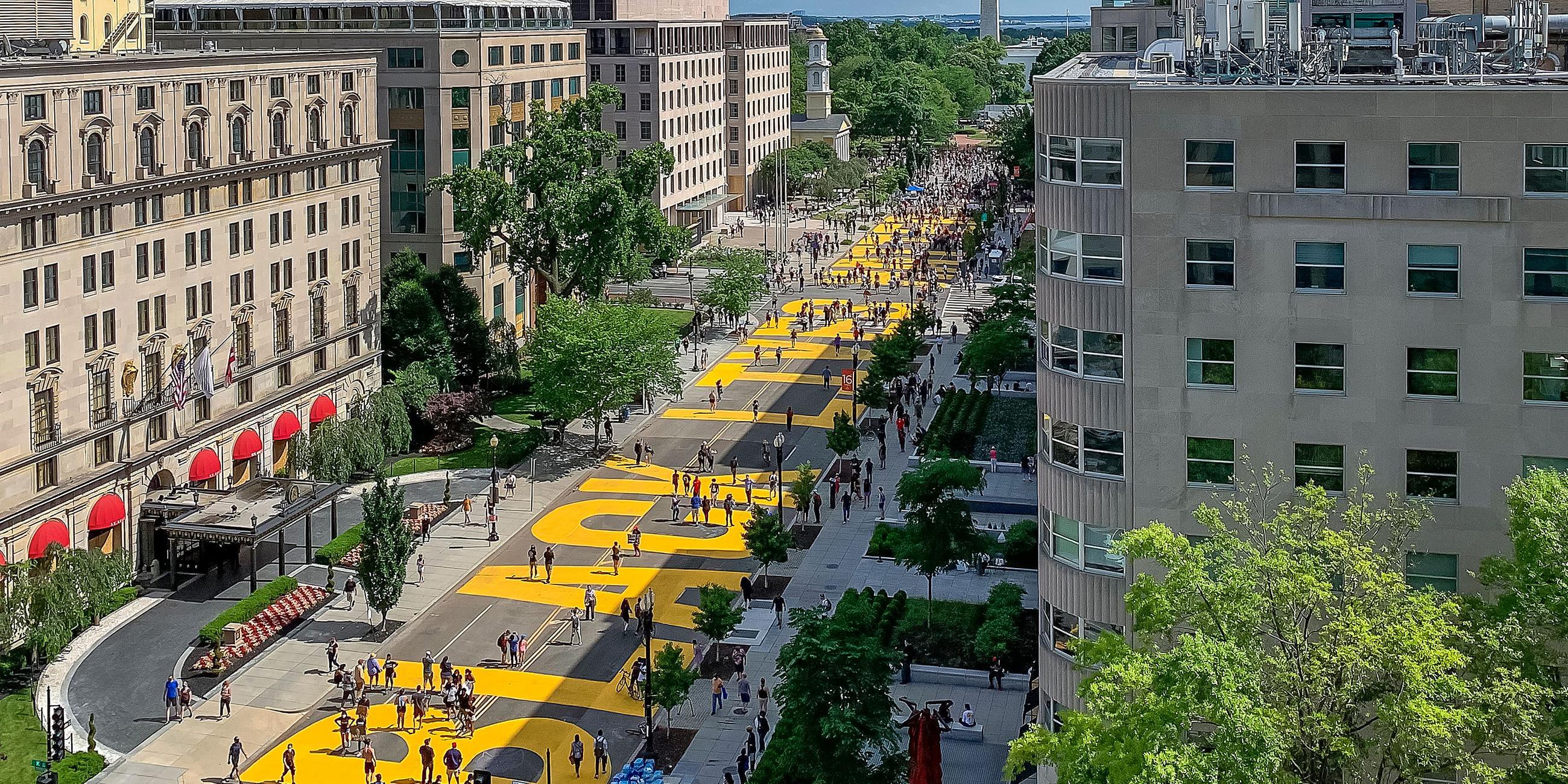 Mega Schriftzug "Black Lives Matter" in Washington soll weg - ZDFheute