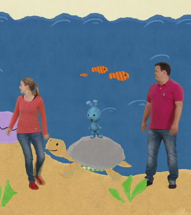 Kikaninchen, Anni und Christian unter Wasser