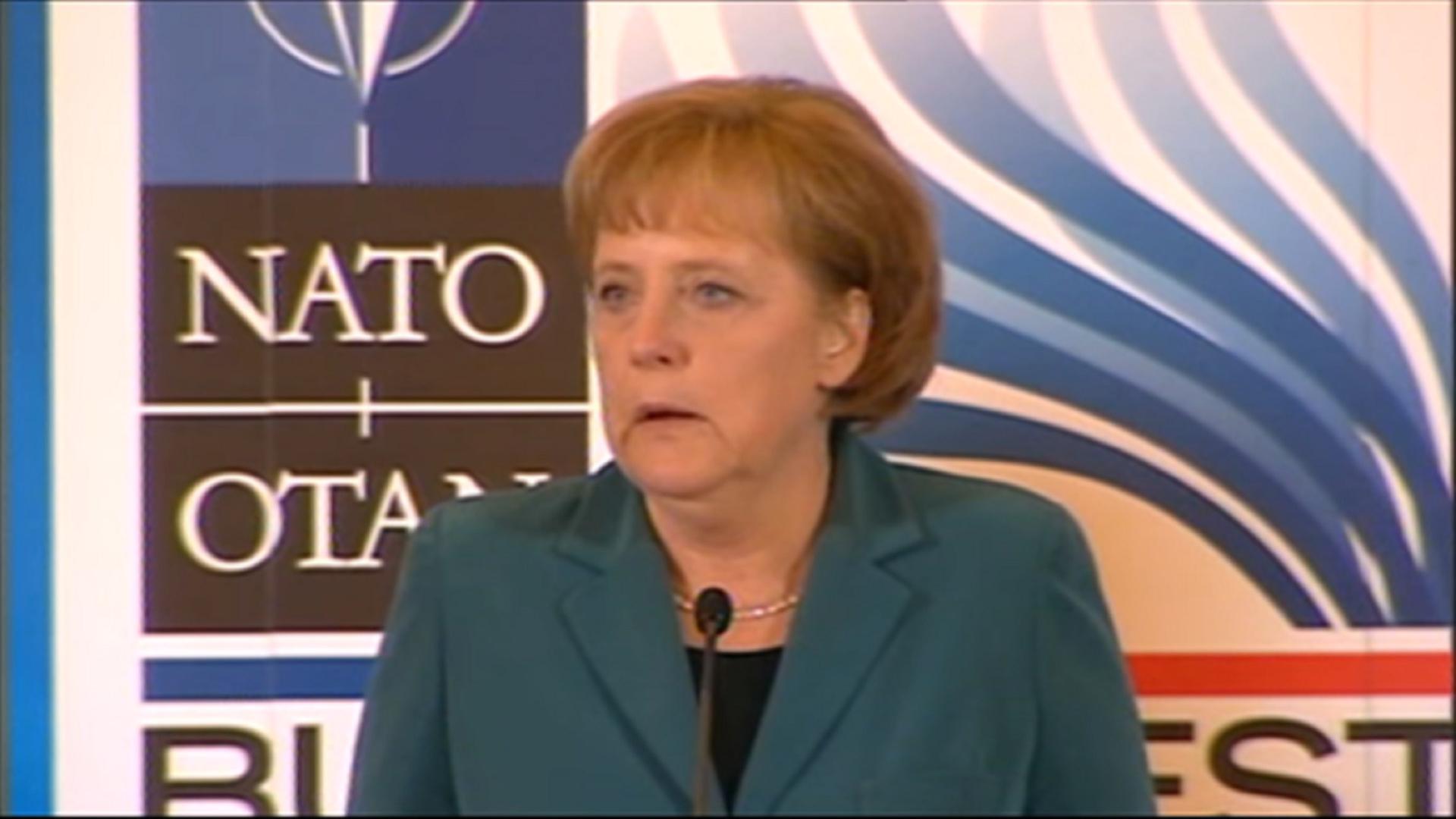 04.04.2008 - NATO-Gipfel: Merkel und Steinmeier