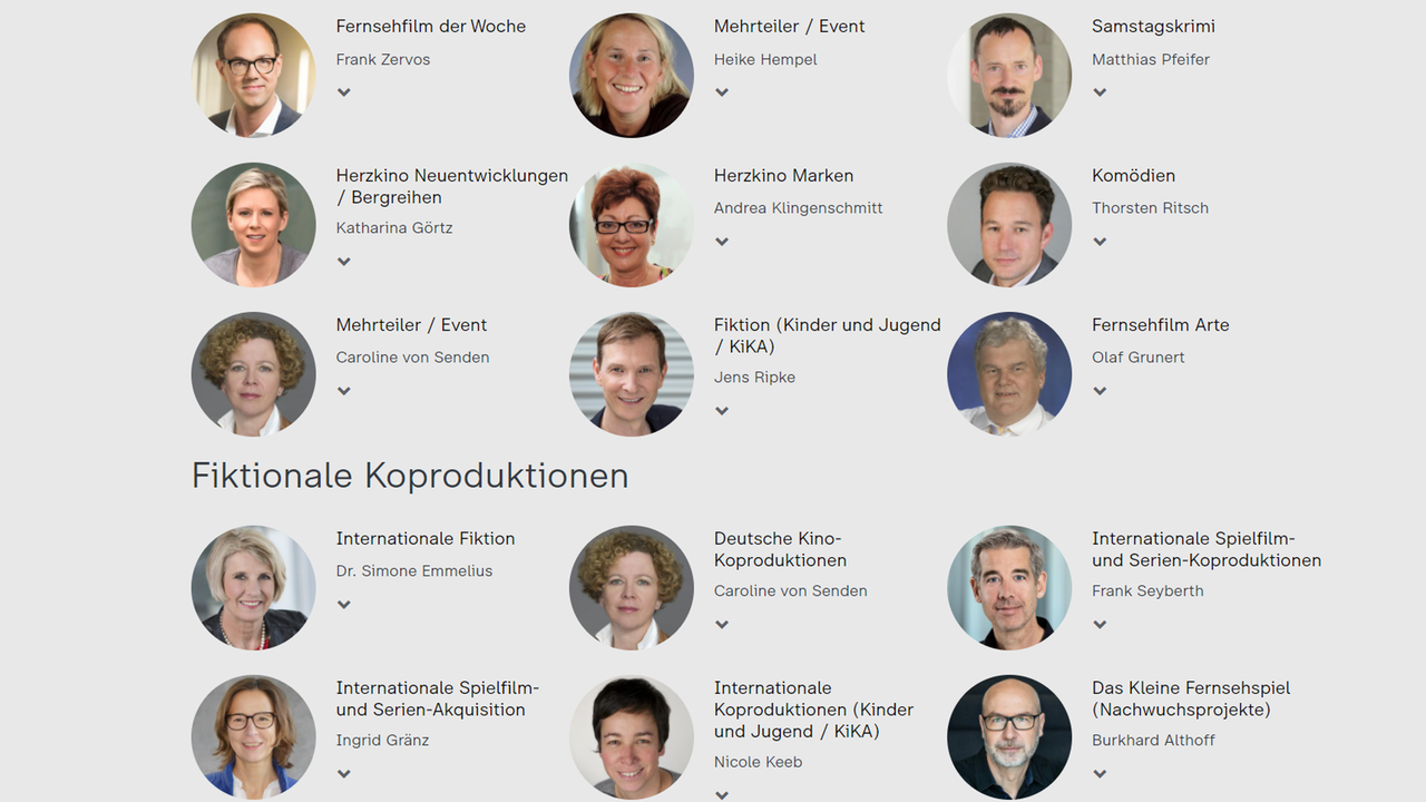 Ansprechpartnerinnen und Ansprechpartner der ZDF-Programmgenres ...